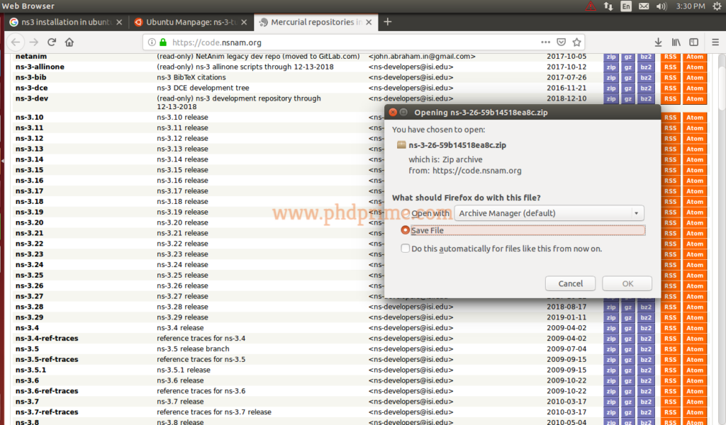 Installation of Ubuntu in Network Simulator 3