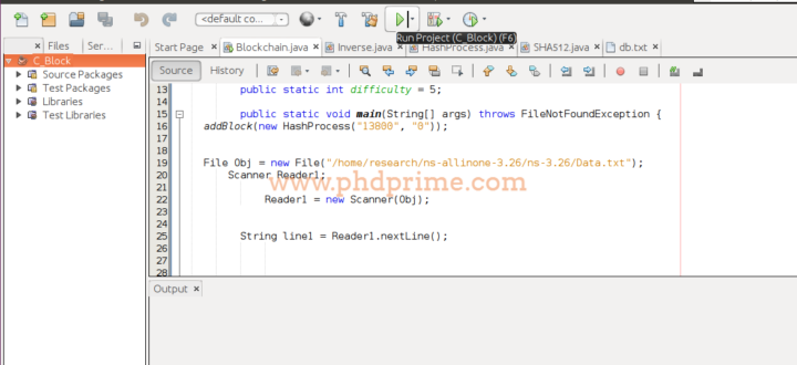 Deployment of Blockchain Simulation