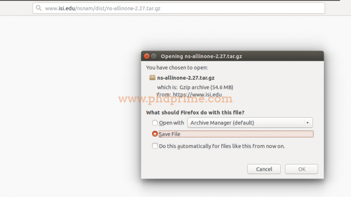 Essential Phases in Downloading Ns2