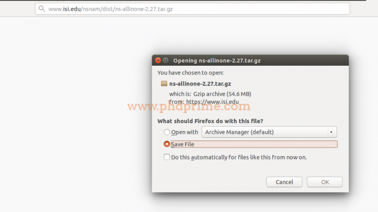 Essential Phases in Downloading Ns2