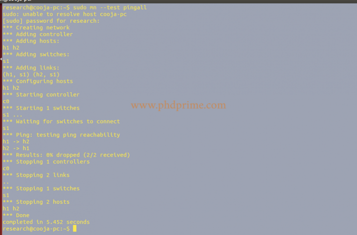 Installation of Mininet