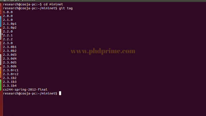 Steps to download Mininet